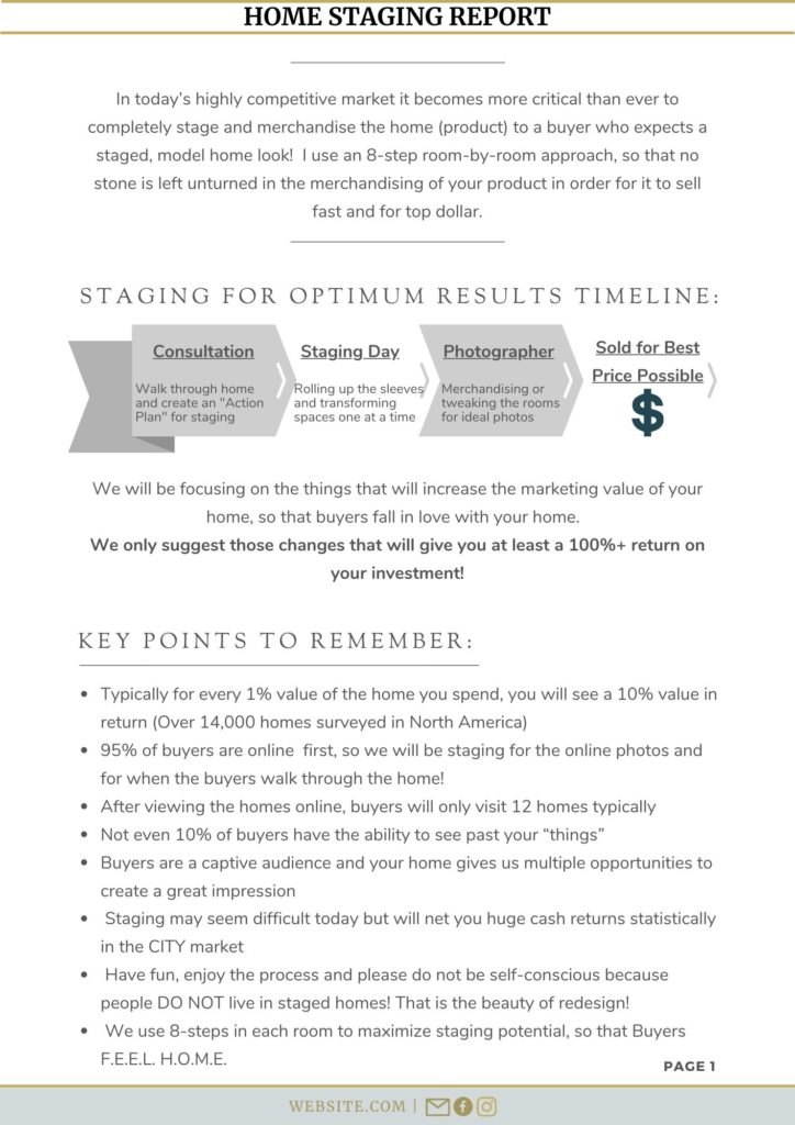 Staging Report Hot Tips -15 Tips for a Killer Staging Report